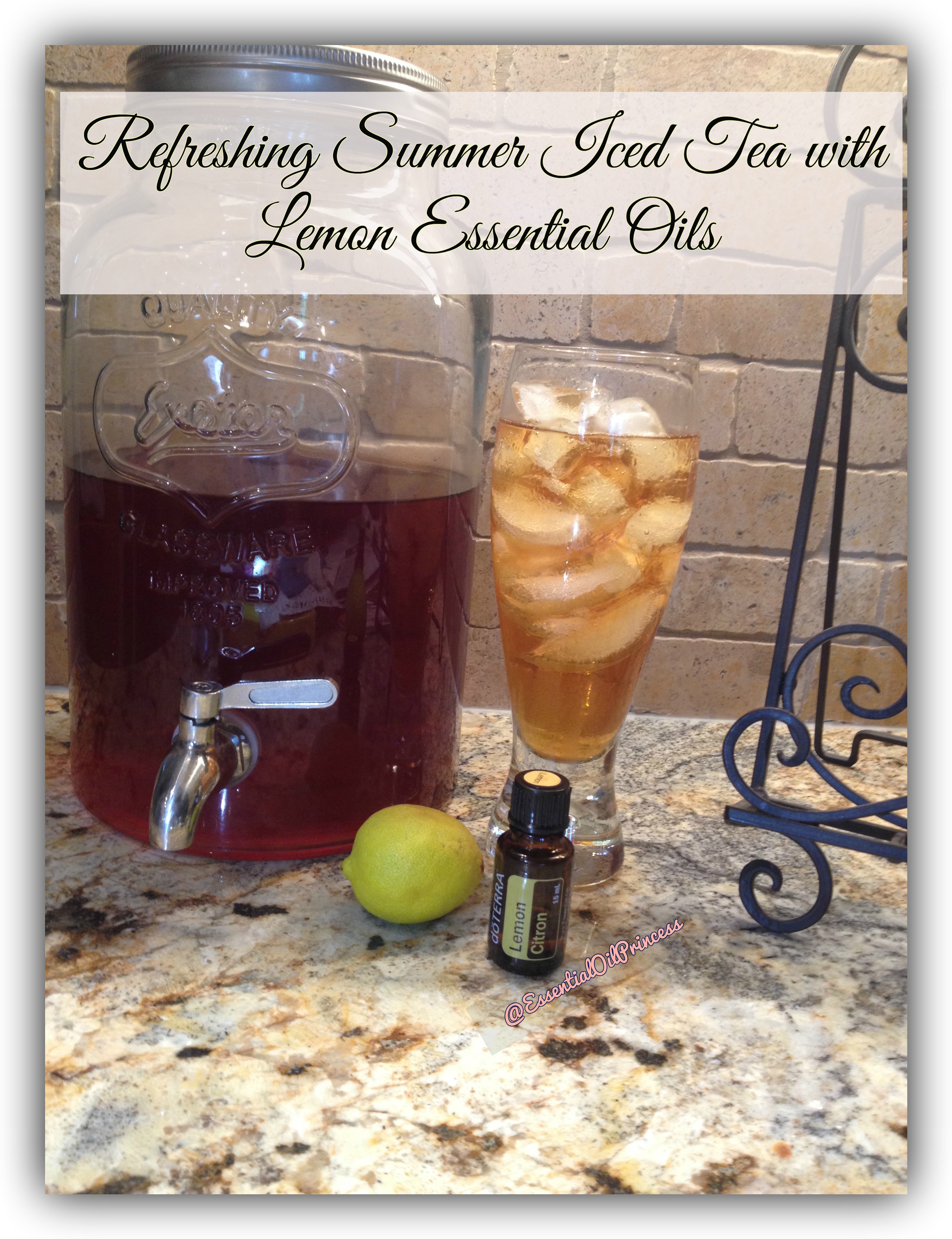 Refreshing Summer Iced Tea with Essential Oils